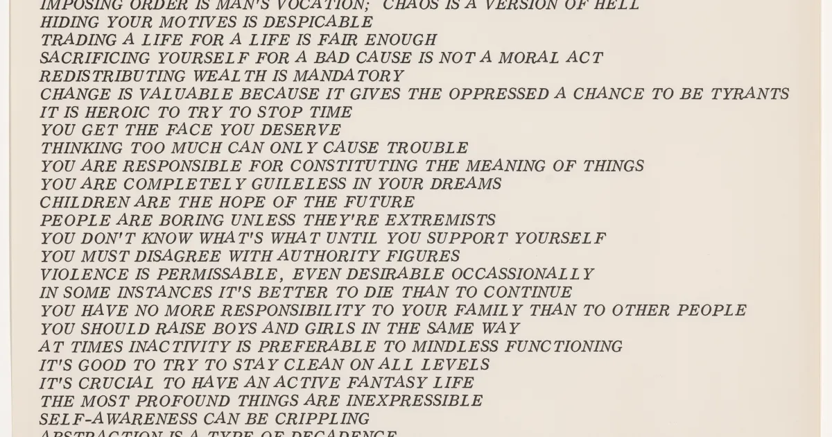 Truisms, 1978 | MIT List Visual Arts Center